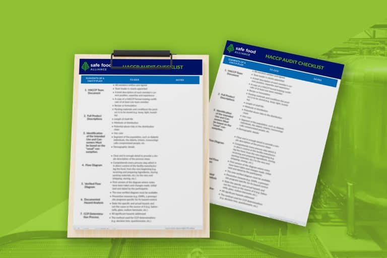 Haccp Audit Checklist [free Template] Safe Food Alliance